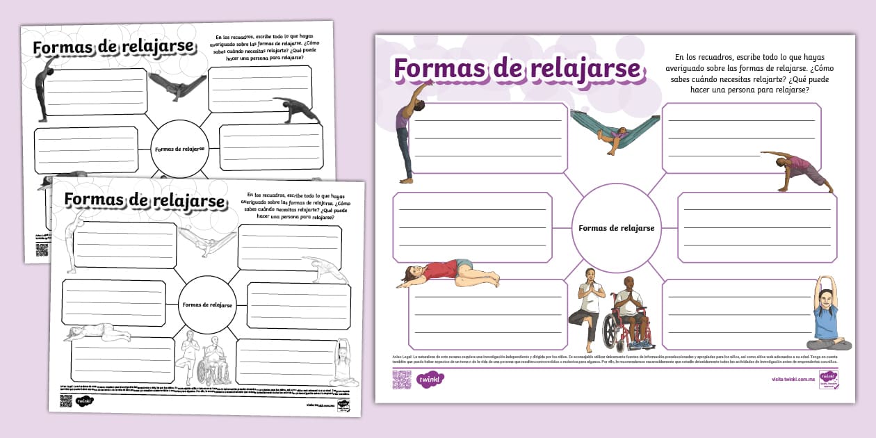Mapa mental: Formas de relajarse (teacher made) - Twinkl