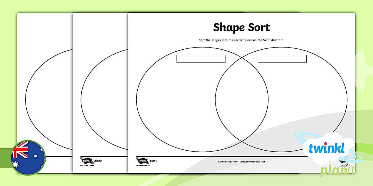 Year 4 Measurement: Shape Sort Home Learning Tasks - Twinkl