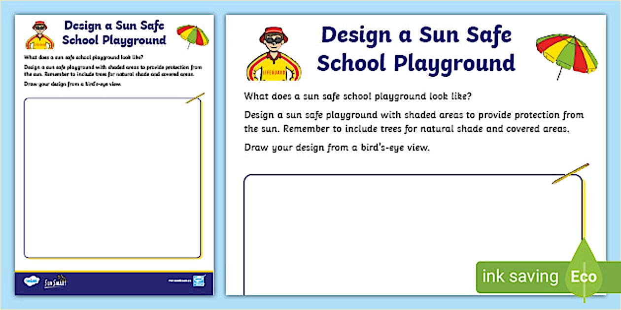 Sun Safe Play Every Day Playground Design Activity | Twinkl