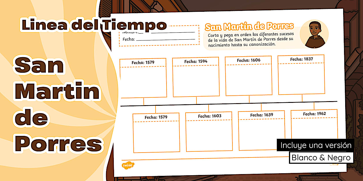 Ficha de actividad: Línea del tiempo de San Martín de Porres
