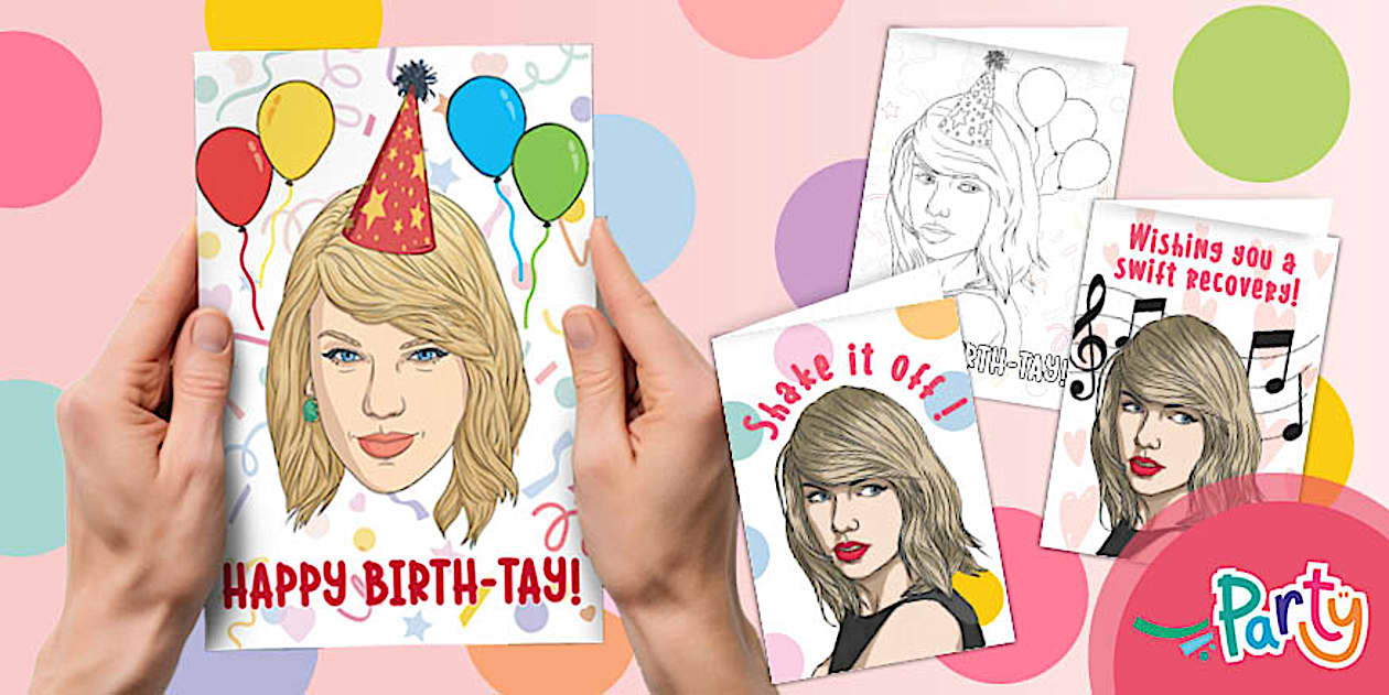 Taylor Swift Greeting Card Pack | Twinkl Party - Twinkl