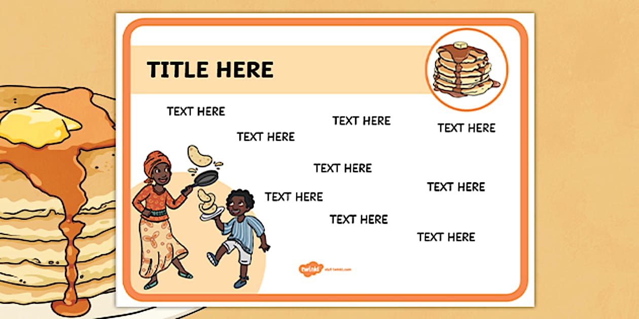Pancake Day Themed Editable Word Mat (Teacher-Made) - Twinkl