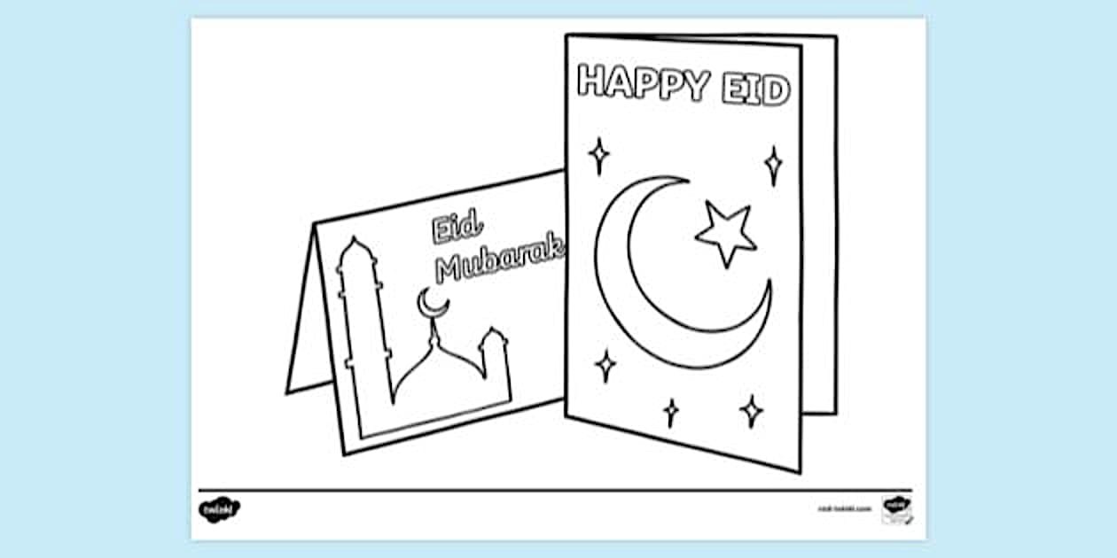 Eid Colouring Page Printable - Colouring - KS1 - Twinkl