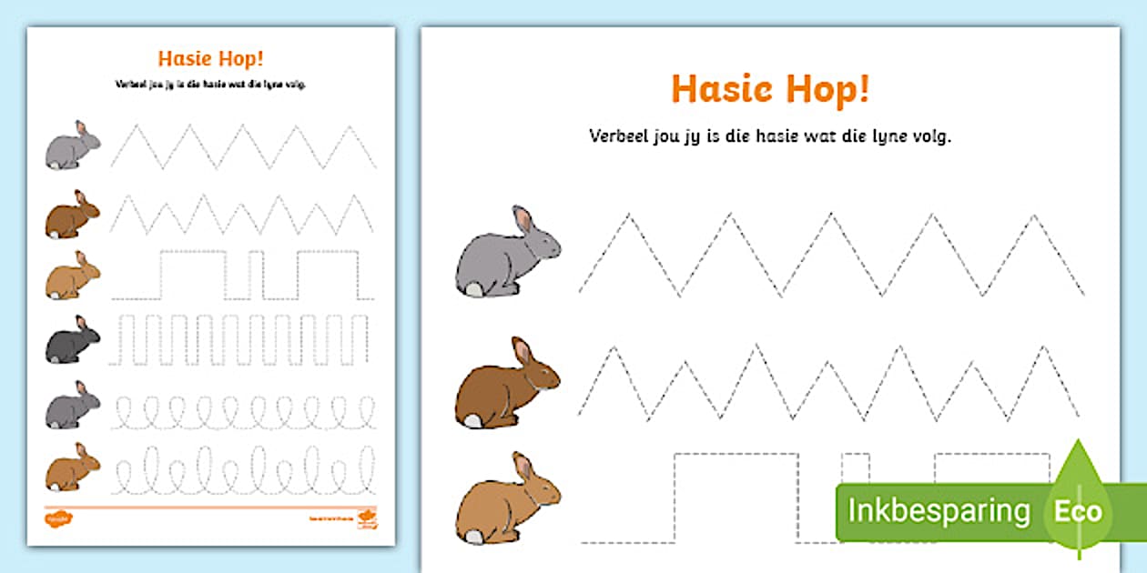 Hasie Hop Potloodbeheer Aktiwiteit - Twinkl