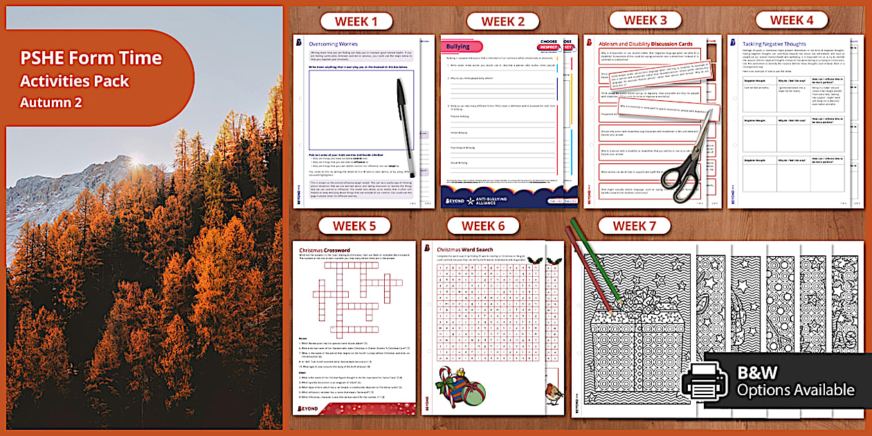 Form Time Tasks for Autumn and Christmas (teacher made)