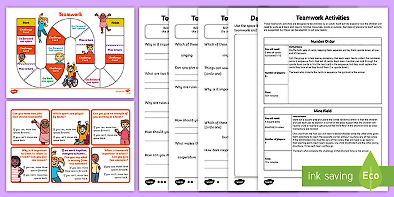 KS1 All About Teamwork Activity Games - Activity Pack