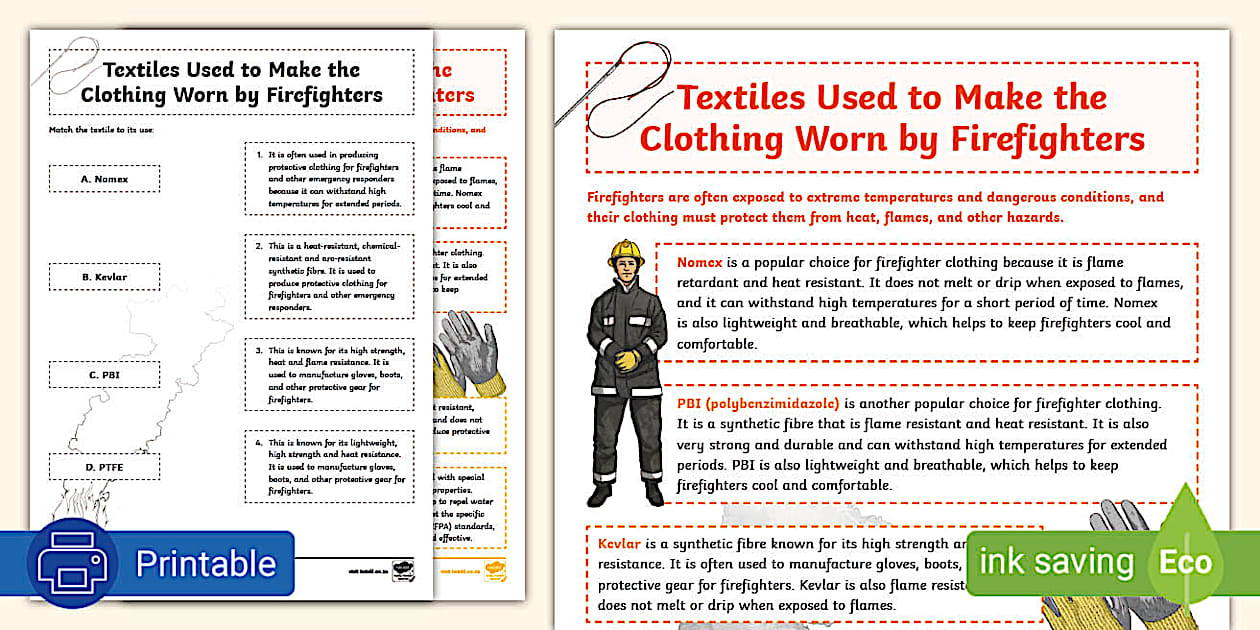 Firefighter Clothing Worksheet - Twinkl South Africa