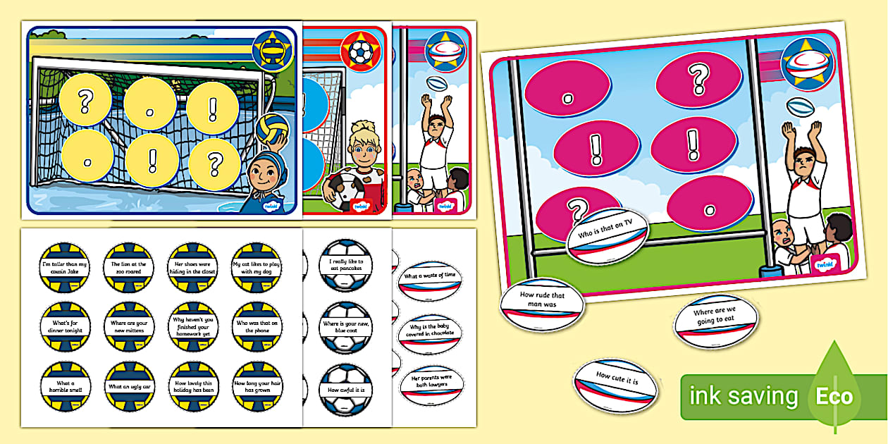 KS1 SPaG Penalty Shootout: Punctuation Marks - Twinkl