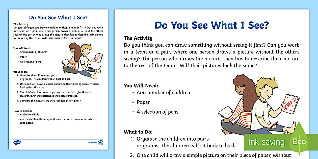Do You See What I See? Activity (teacher made) - Twinkl