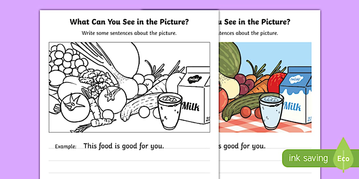 Healthy Eating Writing Stimulus Picture (teacher made)