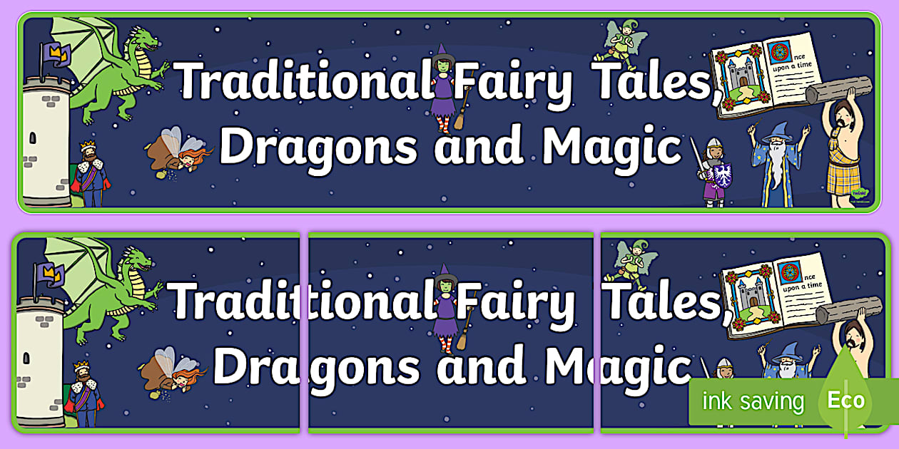 Traditional Fairytale Dragon & Magic Banner - Twinkl