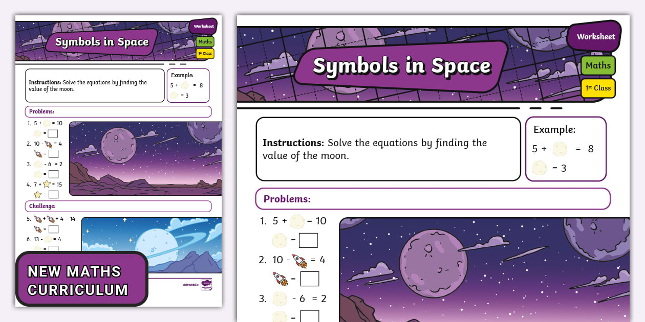 Symbols in Space Decoding Worksheet Algebra First Class