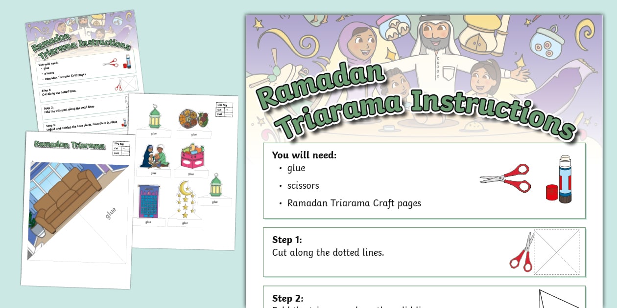 Ramadan Triarama Craft Instructions - Twinkl