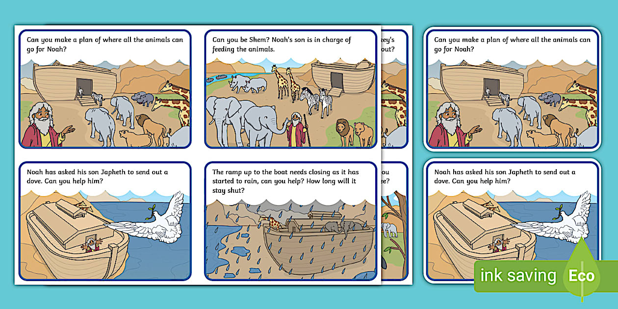 Noah's Ark Role Play Challenge Cards (teacher made) - Twinkl