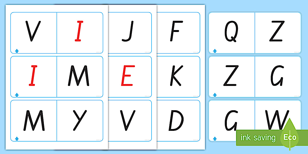 Alphabet Upper Case Dominoes (Teacher-Made) - Twinkl
