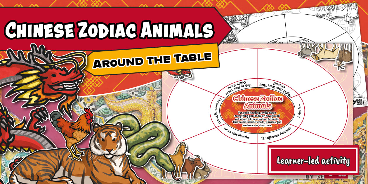Chinese Zodiac Animals Around the Table