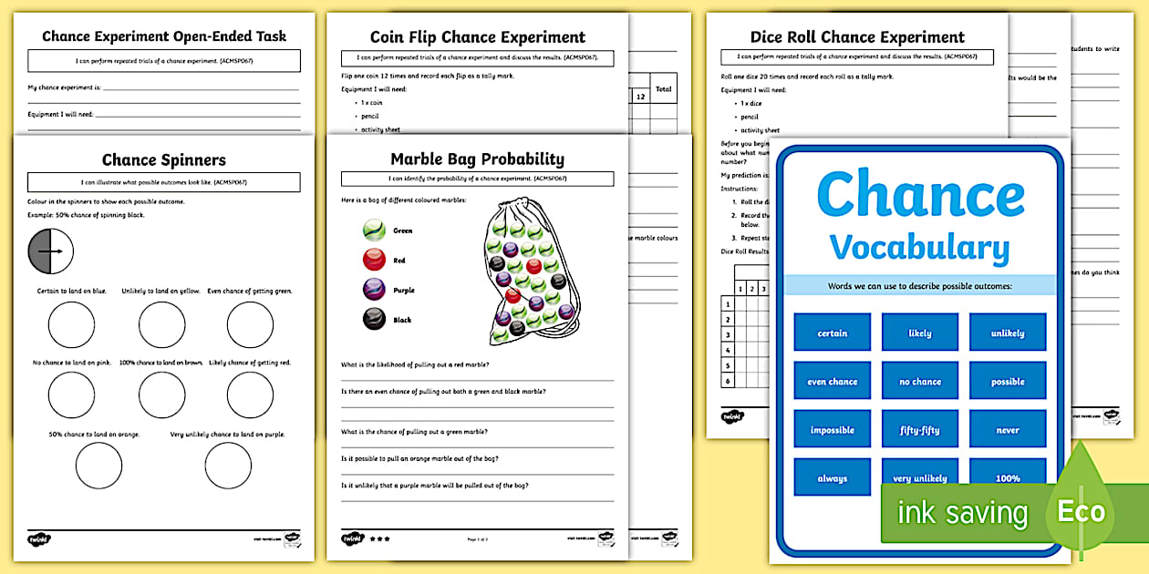 Year 3 Chance Resource Pack (teacher made) - Twinkl