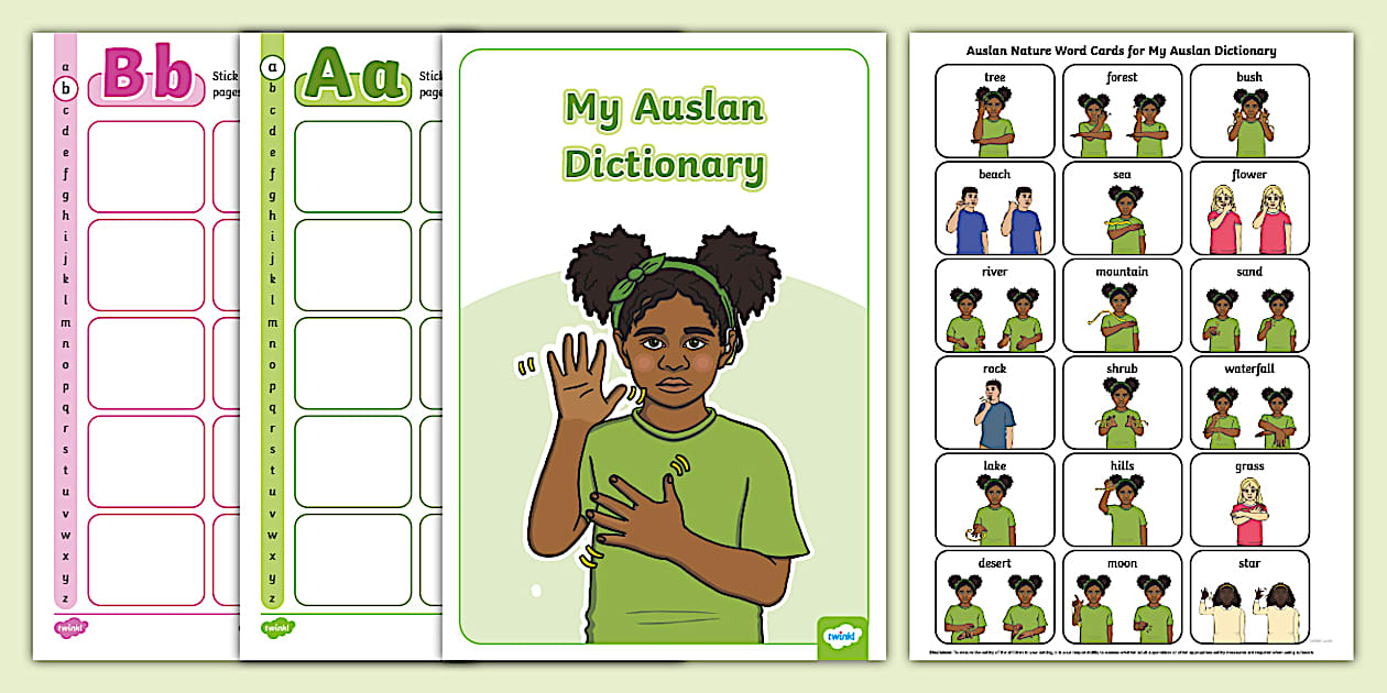 Auslan Nature Word Cards For My Auslan Dictionary - Twinkl