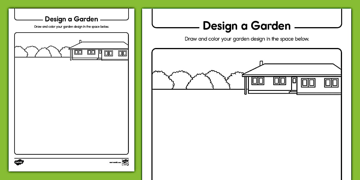 Garden Center Dramatic Play Design a Garden Worksheet