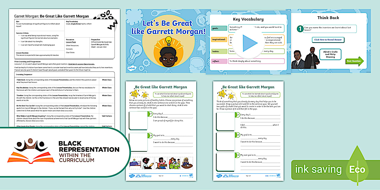 Garrett Morgan KS1: Be Great Like Garrett Morgan - Twinkl