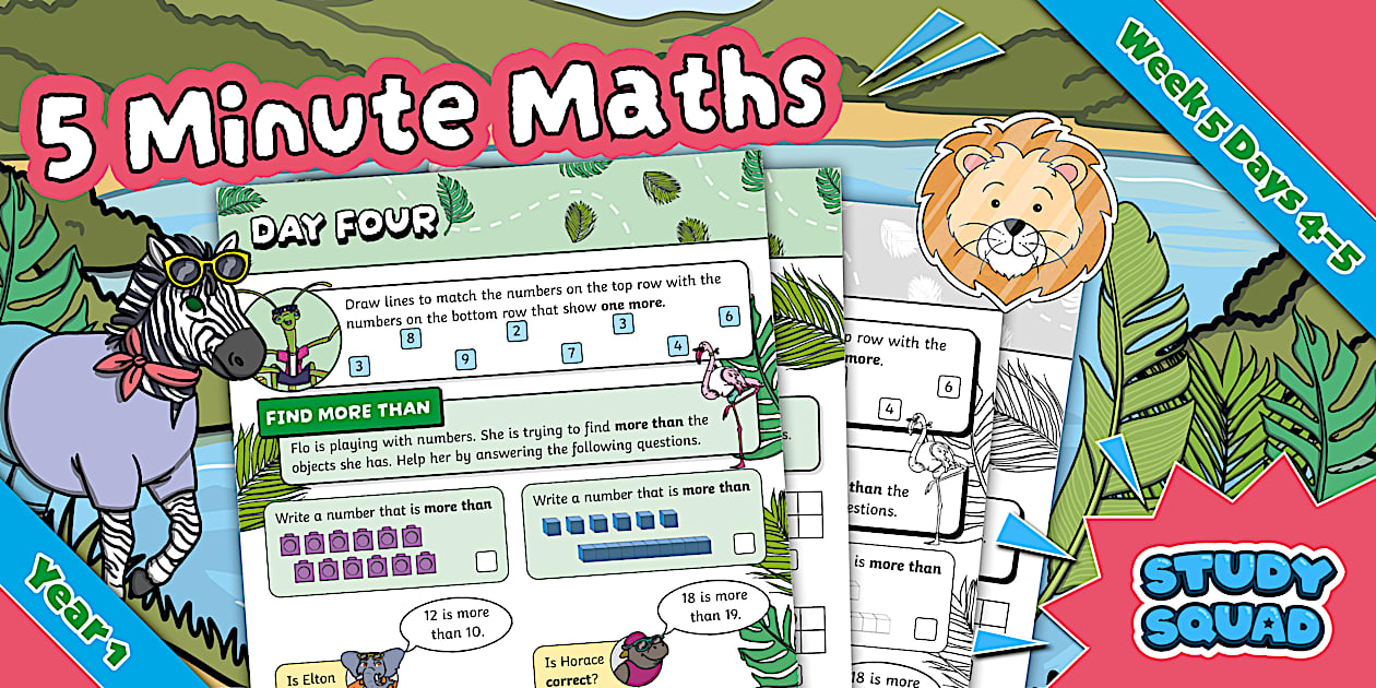 👉 * NEW * Study Squad 5 Minute Maths - Year 1 Spring - Week 5 Days 4-5