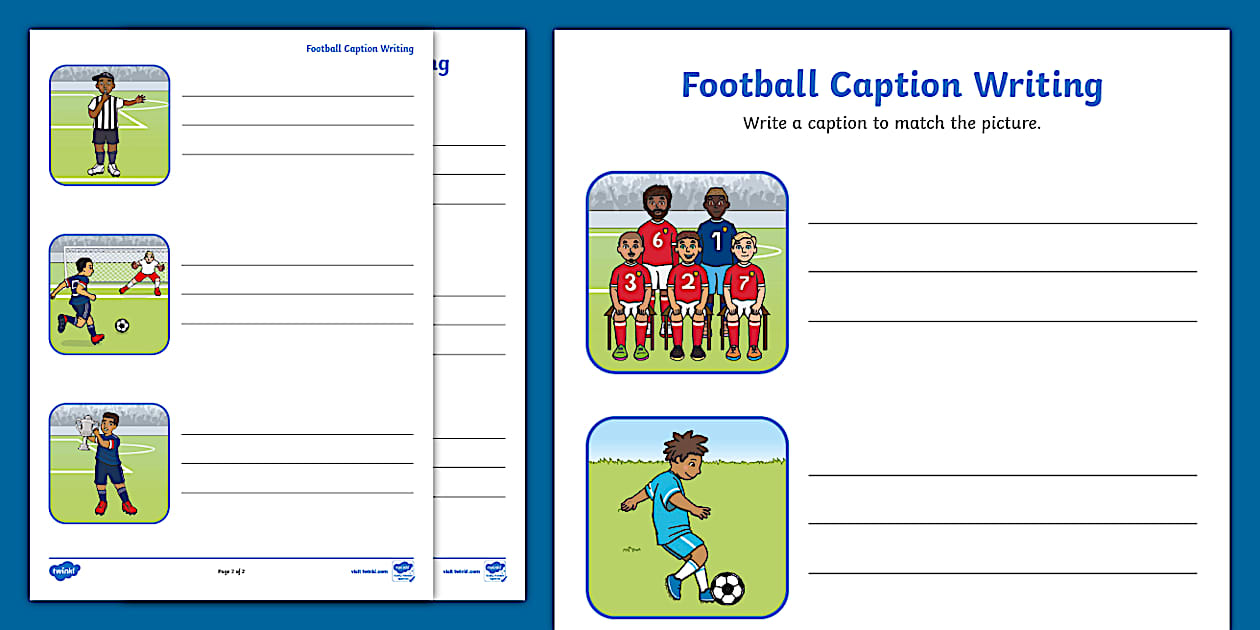 Football Captions | England Football Captions | Twinkl Kindergarten