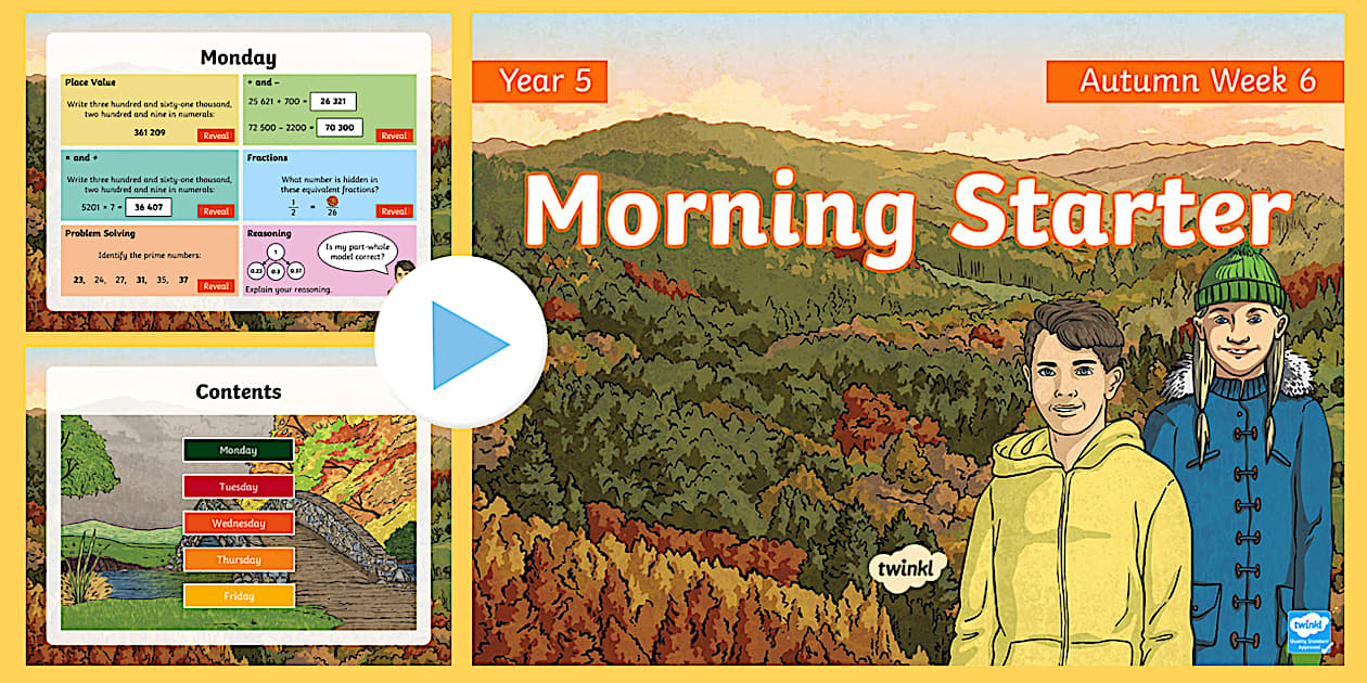 Year 5 Maths Autumn Morning Starter PowerPoint 6 PowerPoint
