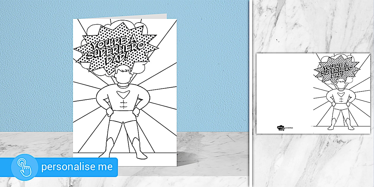 Superhero Father's Day Card Printable | Twinkl Party