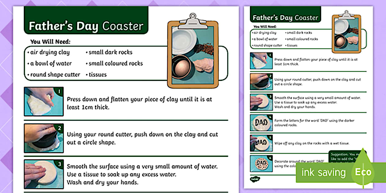 Father’s Day Coaster | Easy Father’s Day Craft | Twinkl