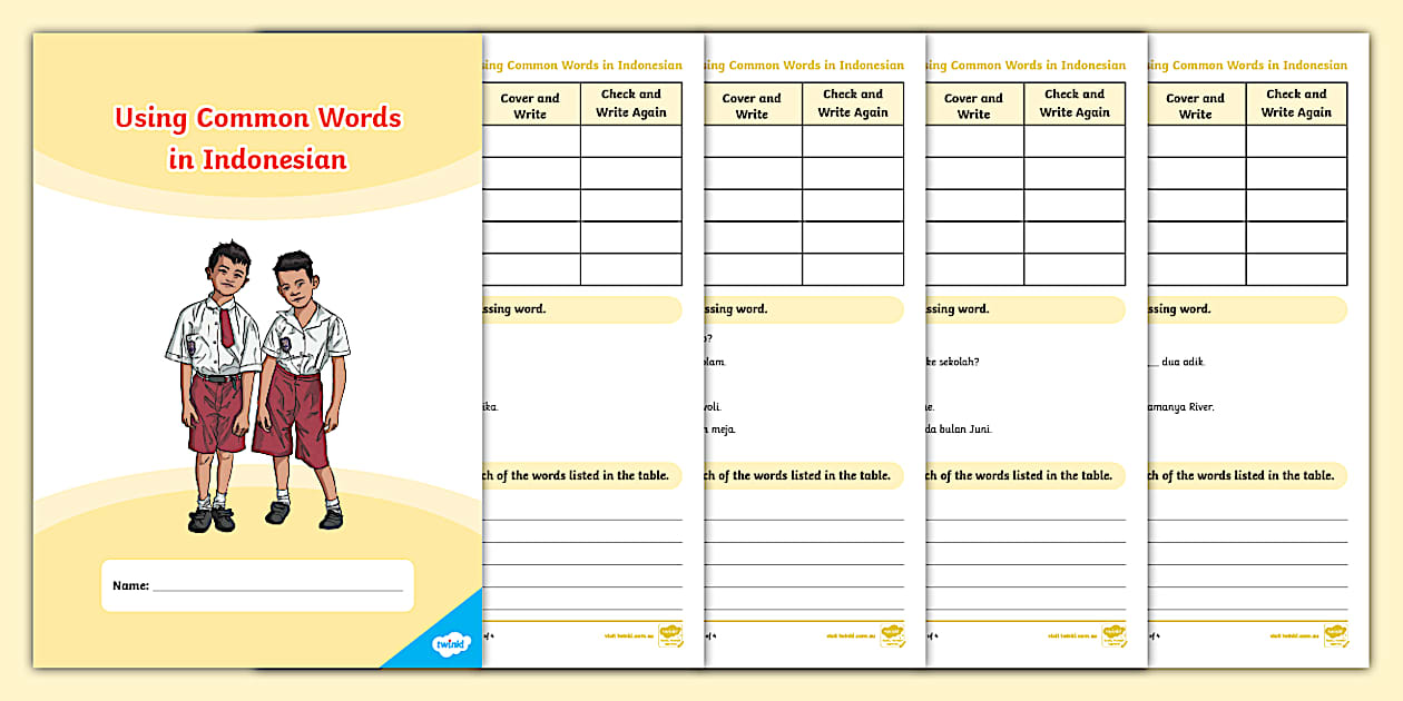 Indonesian High Frequency Words - Activity Sheets - Twinkl