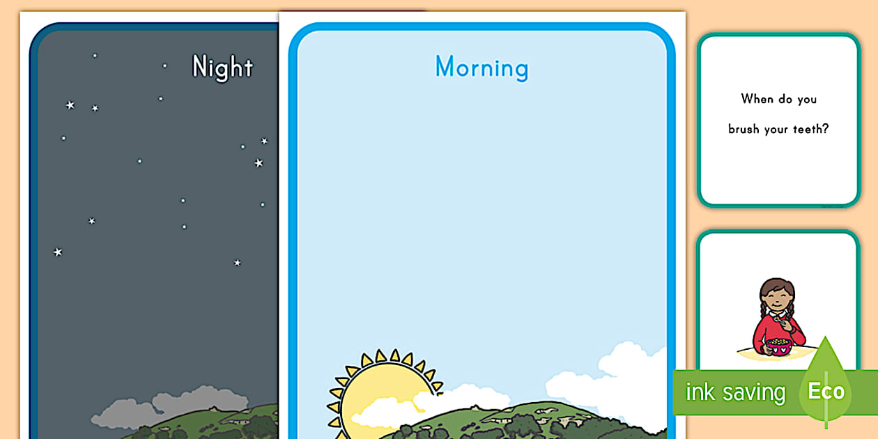 Morning and Night Routines Sorting Activity