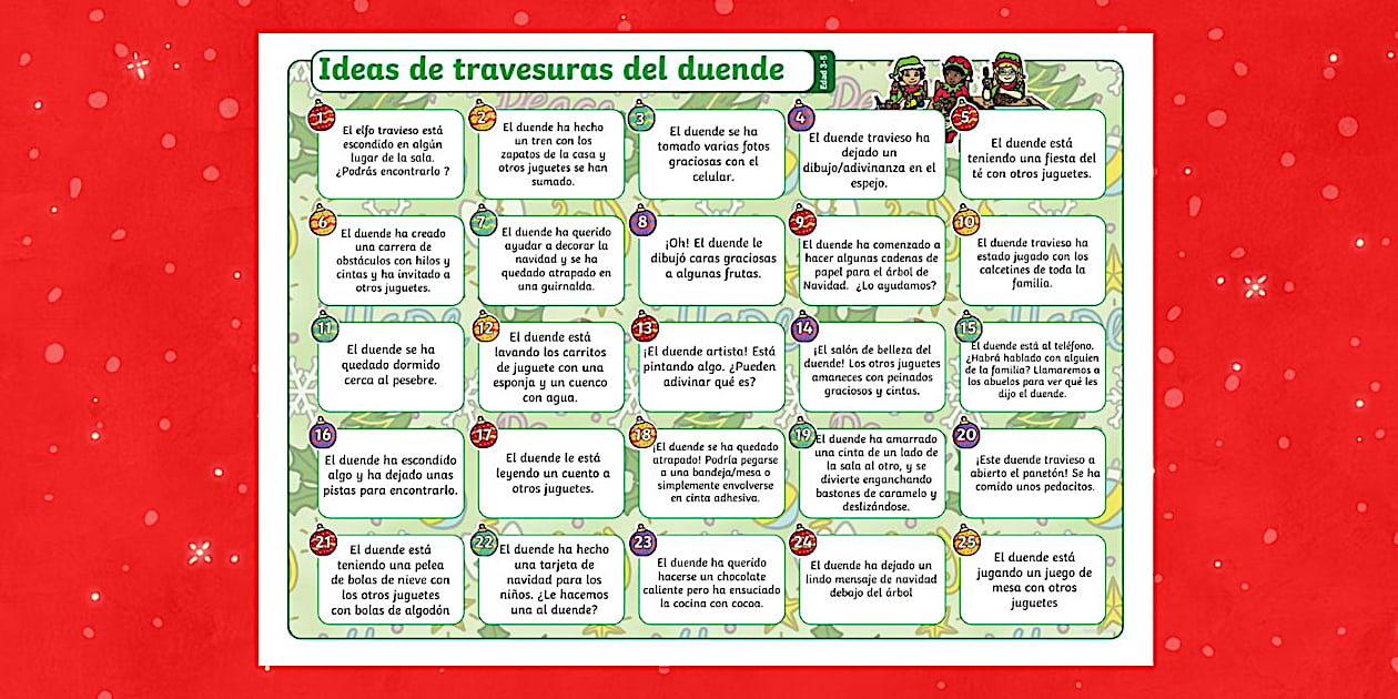 Ideas para el juego del duende travieso | Twinkl - Twinkl