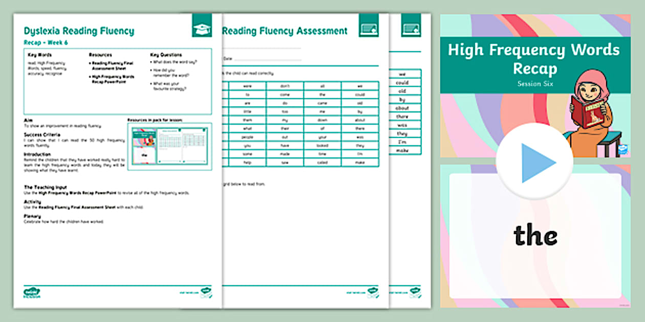 Pack 6 Dyslexia Reading Fluency Intervention (teacher made)