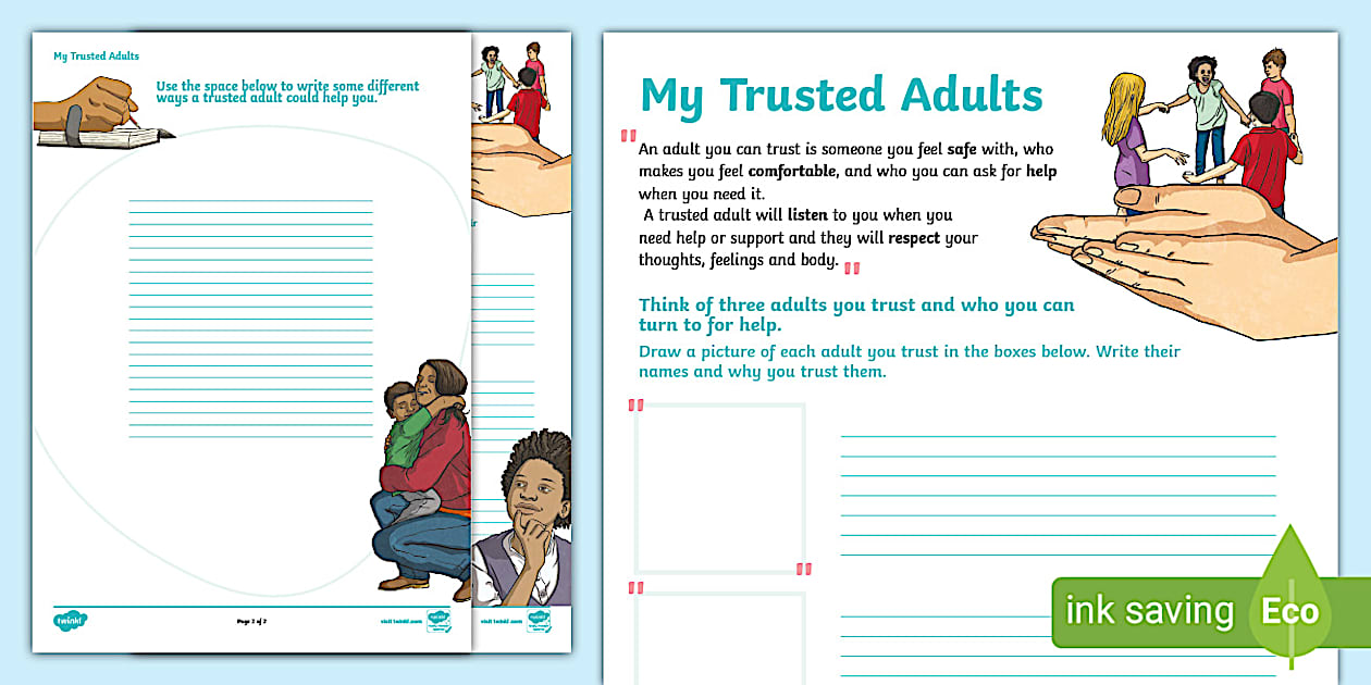 KS2 Trusted Adult Activity Sheet (Teacher-Made) - Twinkl