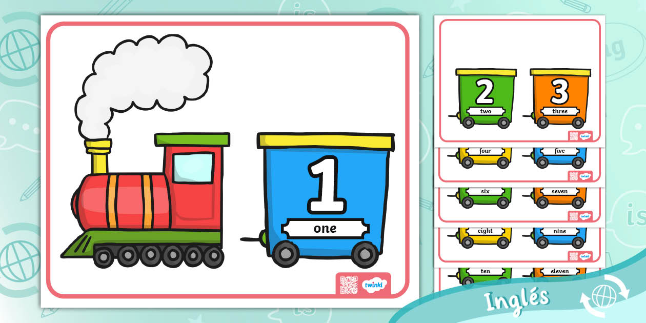 Tren | Contar en Inglés | 1 Al 20 | Números | Numbers