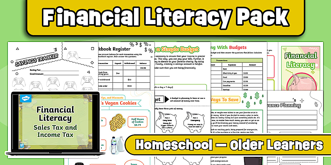 Homeschool Financial Literacy Pack for Older Learners