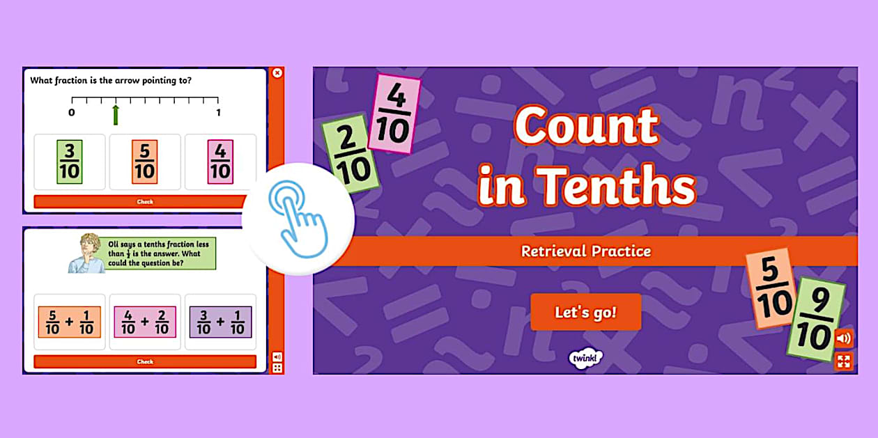 👉 Retrieval Practice: Count in Tenths Interactive Quiz
