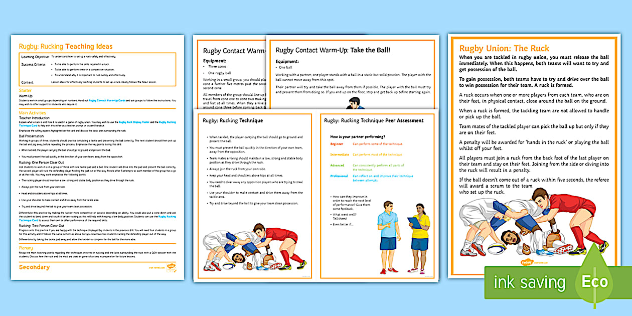 Rugby: Rucking Lesson Pack (teacher made) - Twinkl
