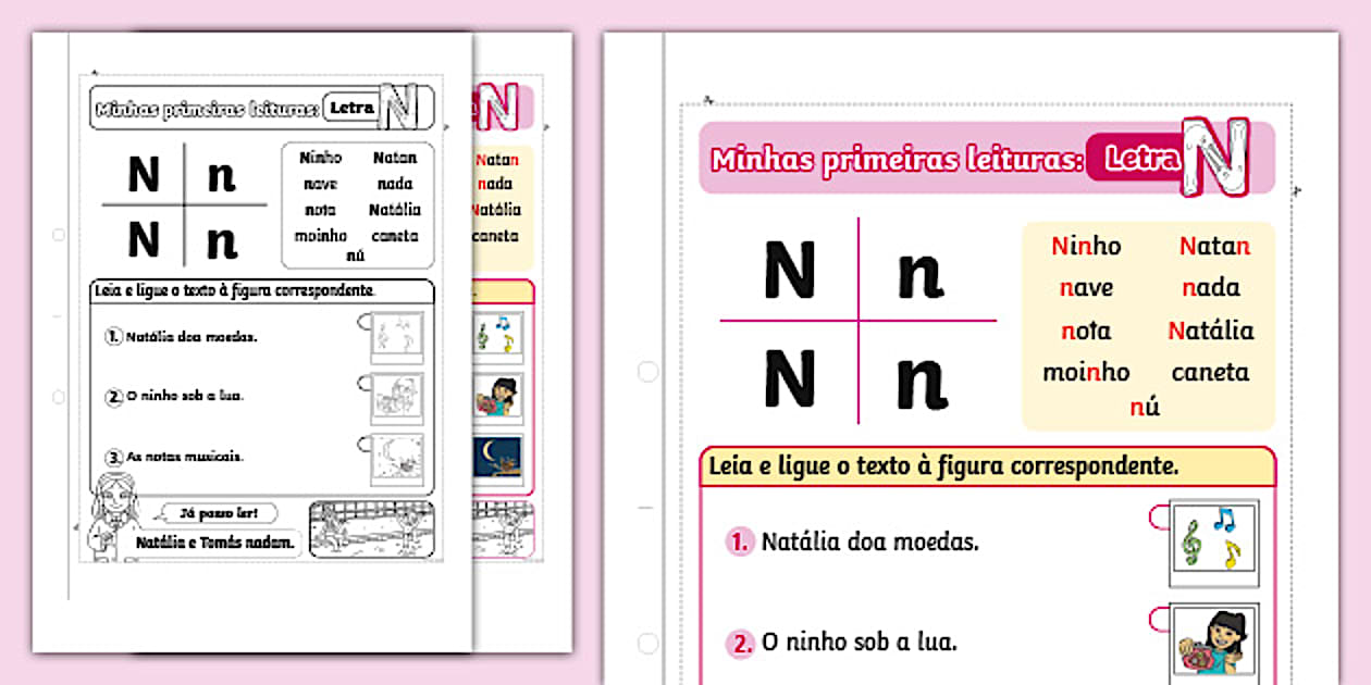Minhas primeiras leituras: Letra N (teacher made) - Twinkl