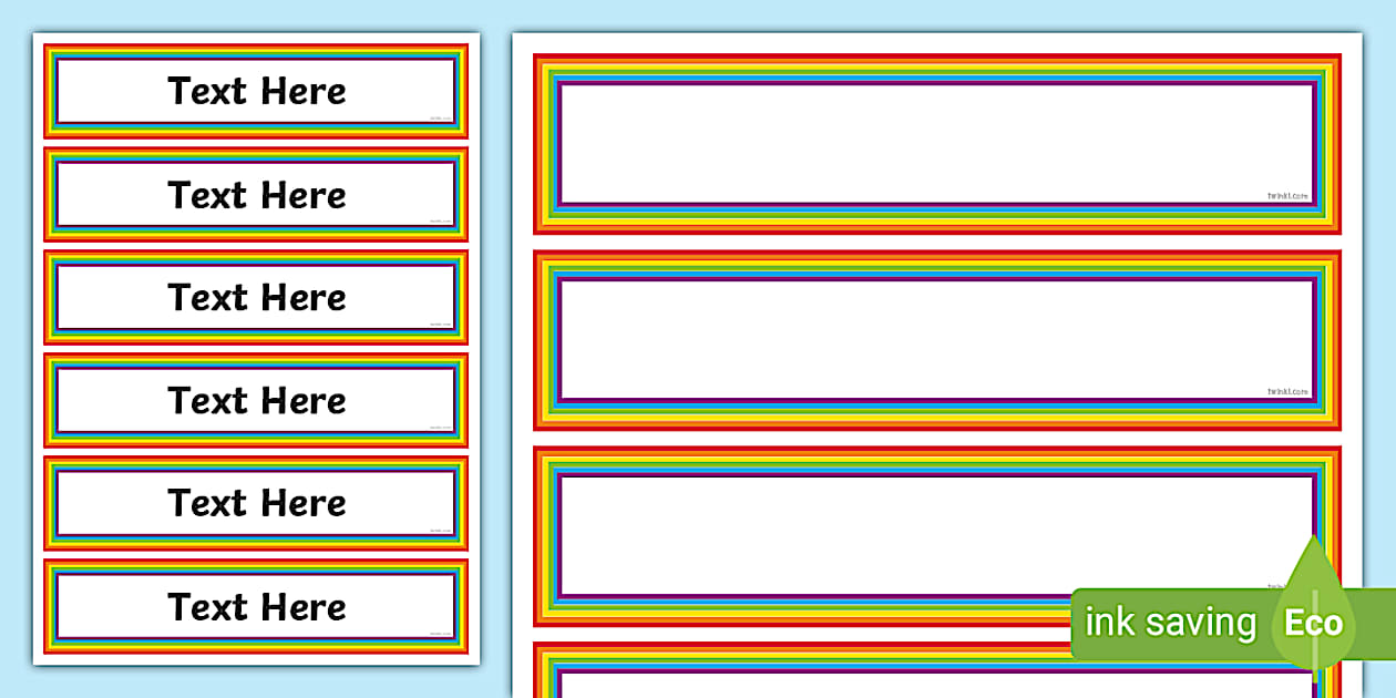 Rainbow Tray Labels (teacher made) - Twinkl