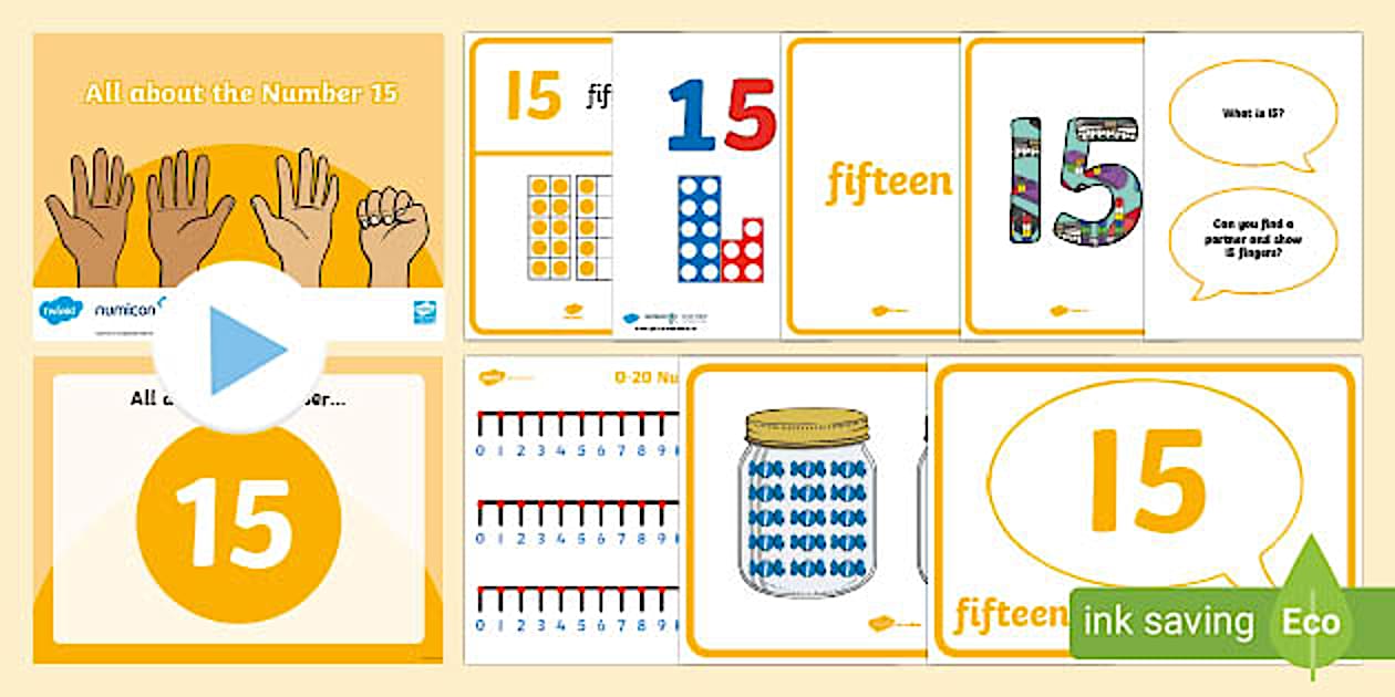 All About Number 15 Resource Pack (Includes Numicon Shapes)
