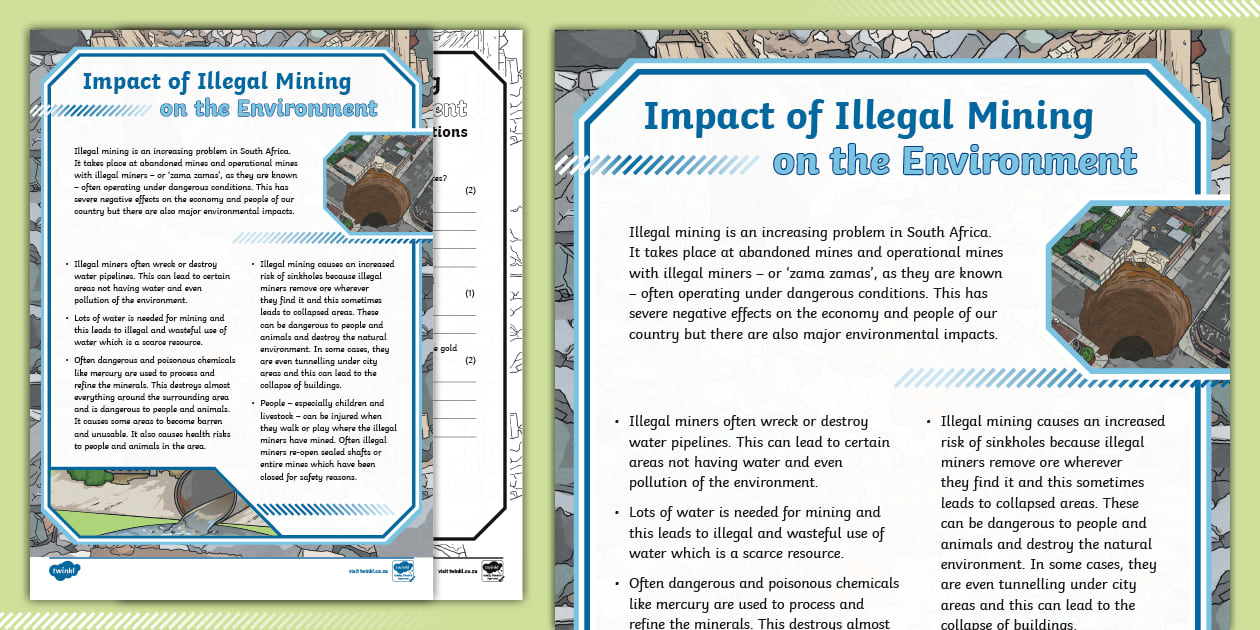 Impact of Illegal Mining on the Environment - Activity Sheet