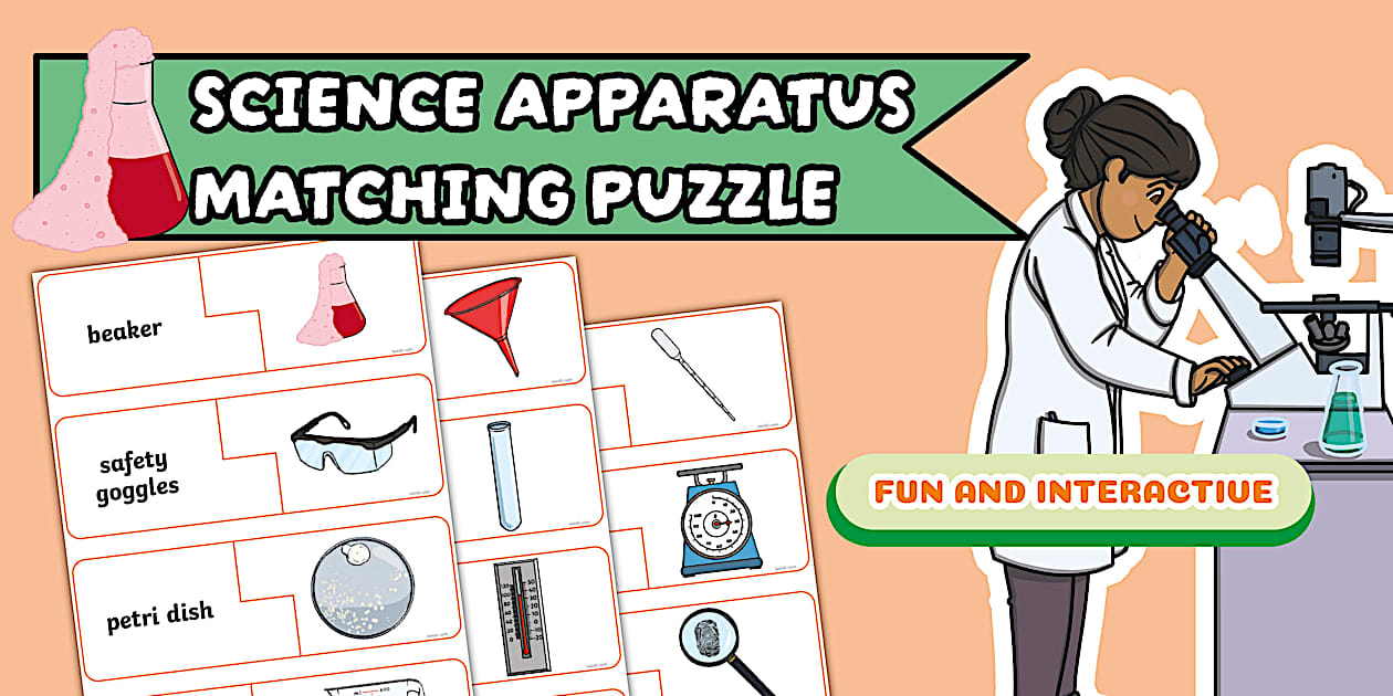 Science Apparatus Matching Puzzle