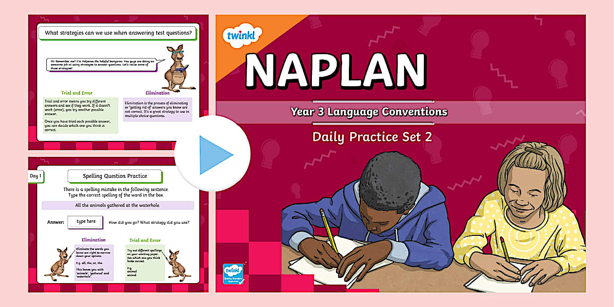 Year 3 Language Conventions PowerPoint - NAPLAN Australia
