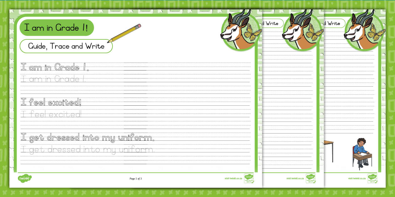 Grade 1: Back-to-School Handwriting Practice - Twinkl