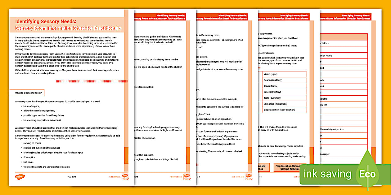 Occupational Therapy Sensory Room Guide | Inclusion | Twinkl