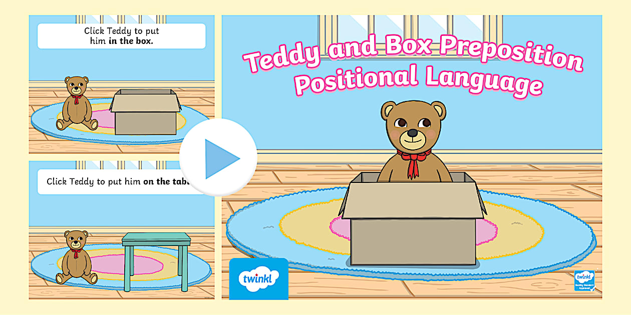 Teddy and Box Preposition Positional Language PowerPoint