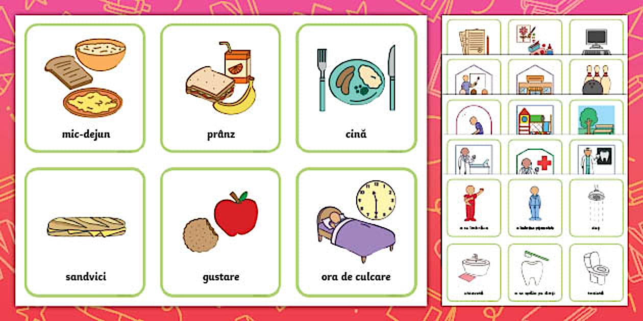 Activități zilnice – Cartonașe cu imagini Twinkl Symbols