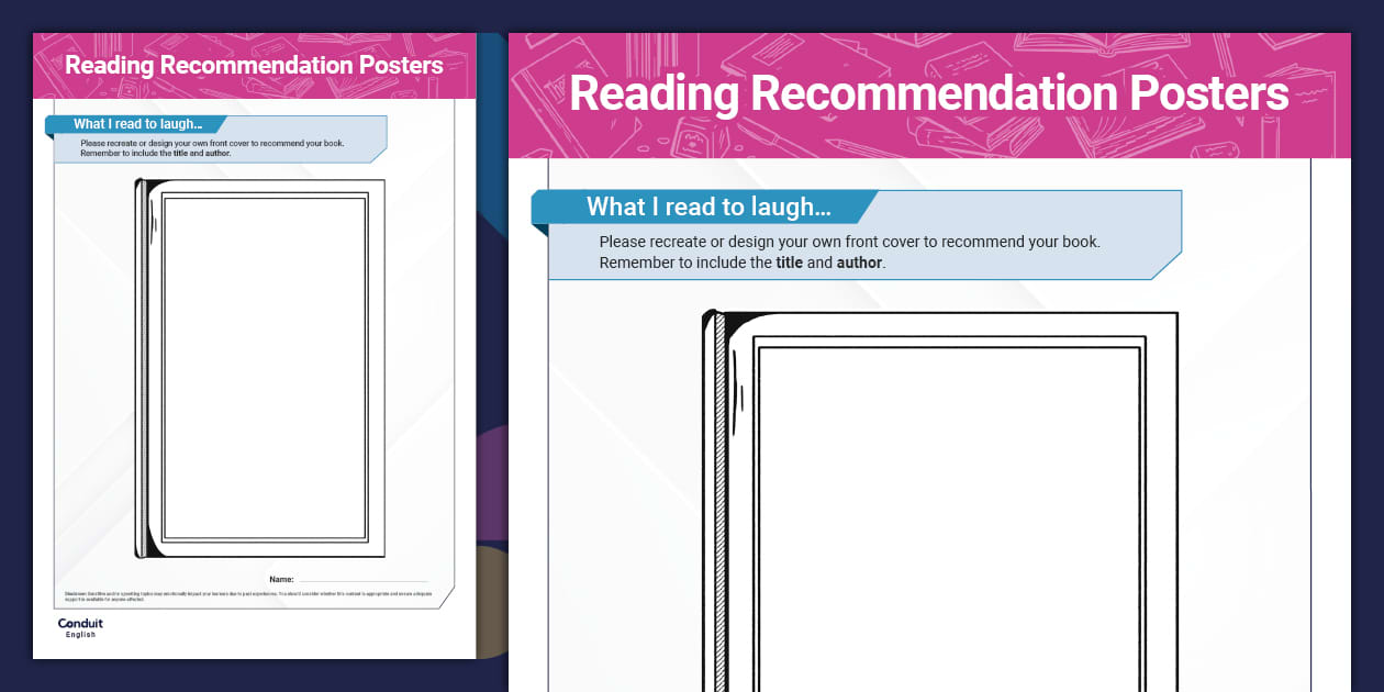 Reading Recommendation Posters (teacher made) - Twinkl