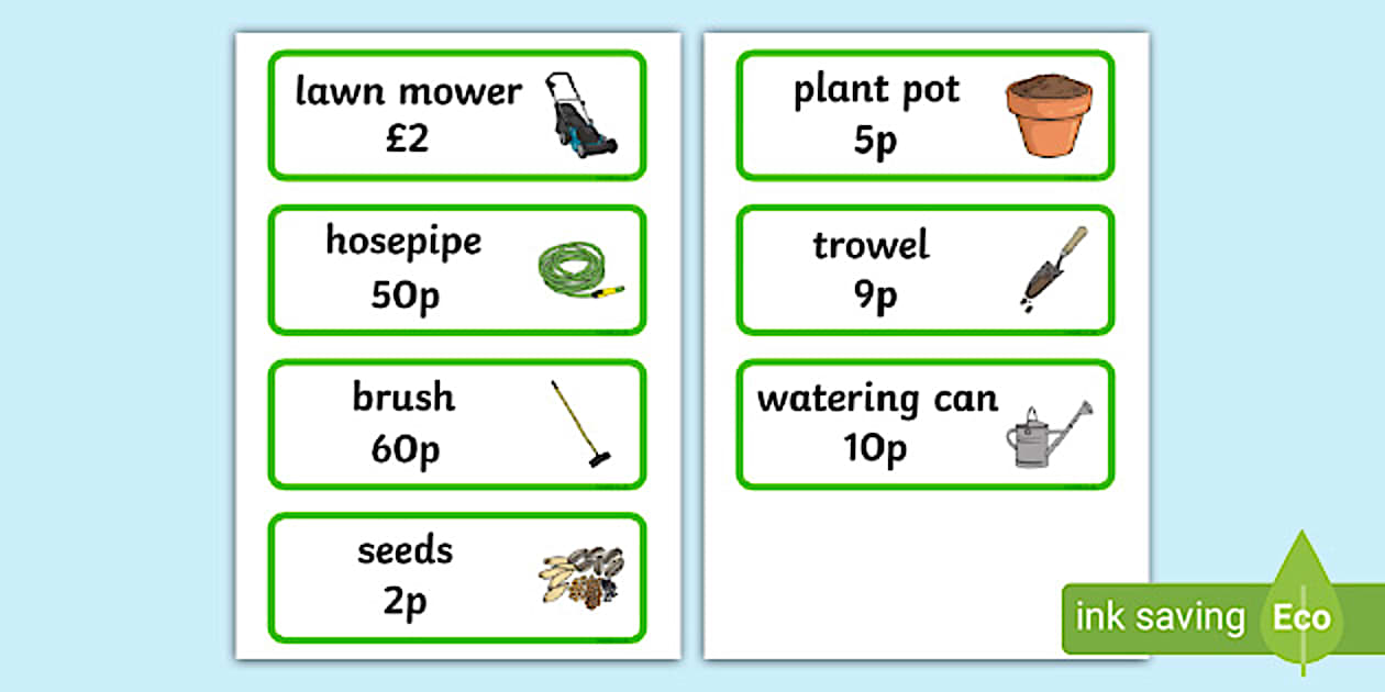 Editable Garden Center Labels - General Items for sale